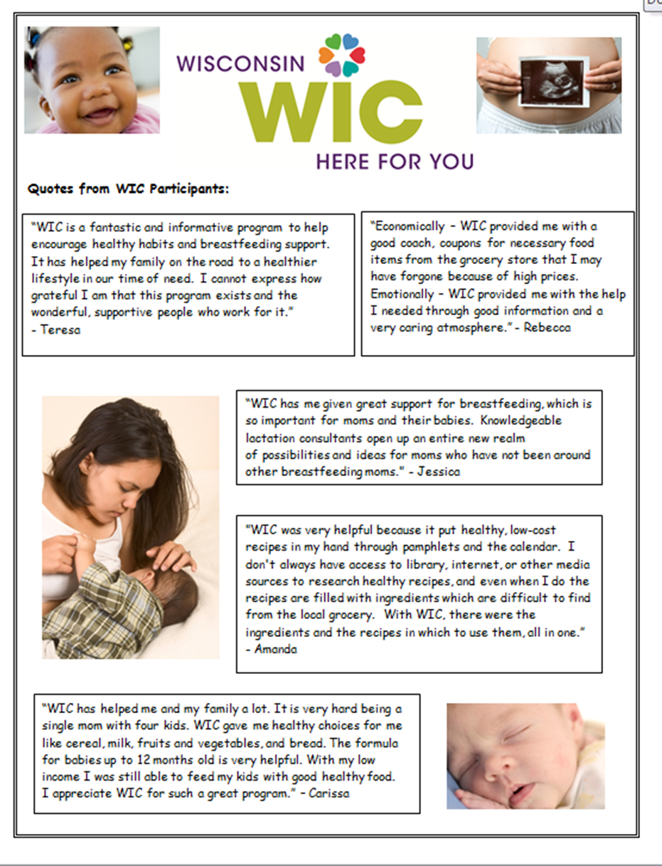 Share Your Story - Wisconsin WIC Association